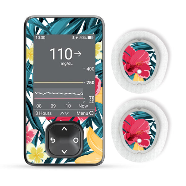 Dexcom G7 Sticker Set "Jungle Flower" – Zuckerschmuck